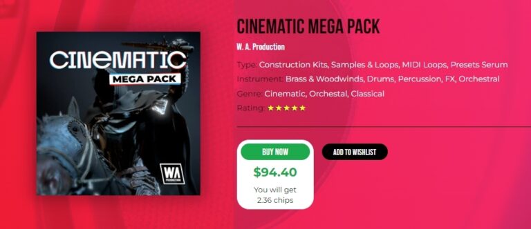 W.A Productionが購入者全員に「Cinematic Mega Pack」を無料プレゼントキャンペーンを実施中！ | TRIVISION STUDIO